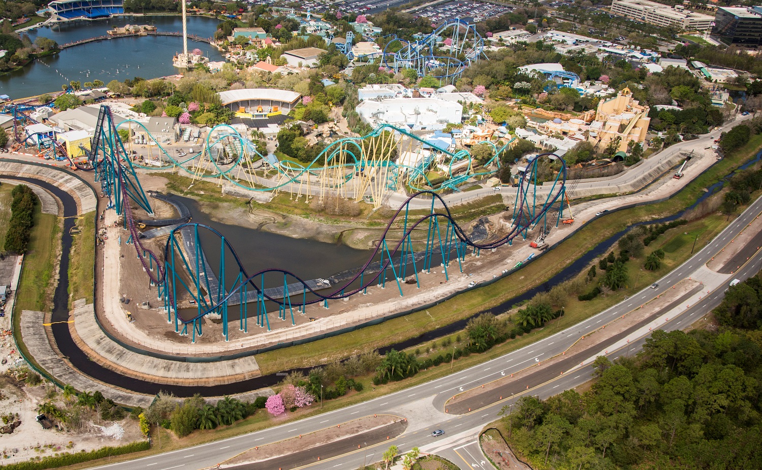 SeaWorld Orlando’s Mako Roller Coaster Track Complete | Inside Universal