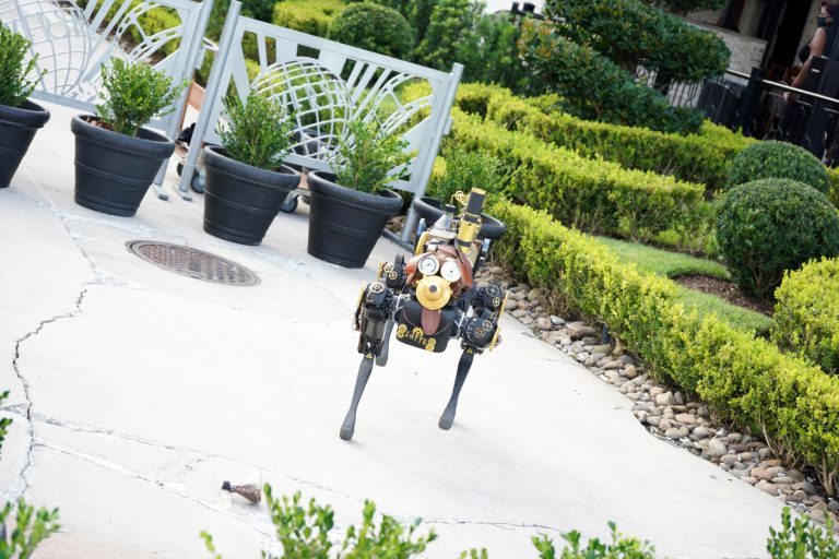 Dog robot, Latte, debuts at Toothsome Chocolate Emporium at Universal ...