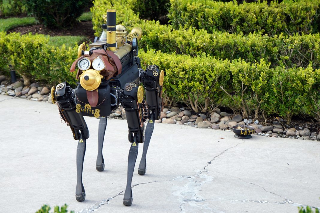 Dog robot, Latte, debuts at Toothsome Chocolate Emporium at Universal ...