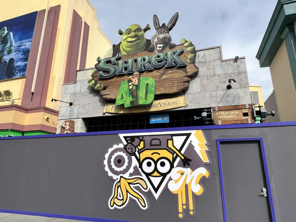 Shrek 4D officially closes, construction walls tease a Minions future ...