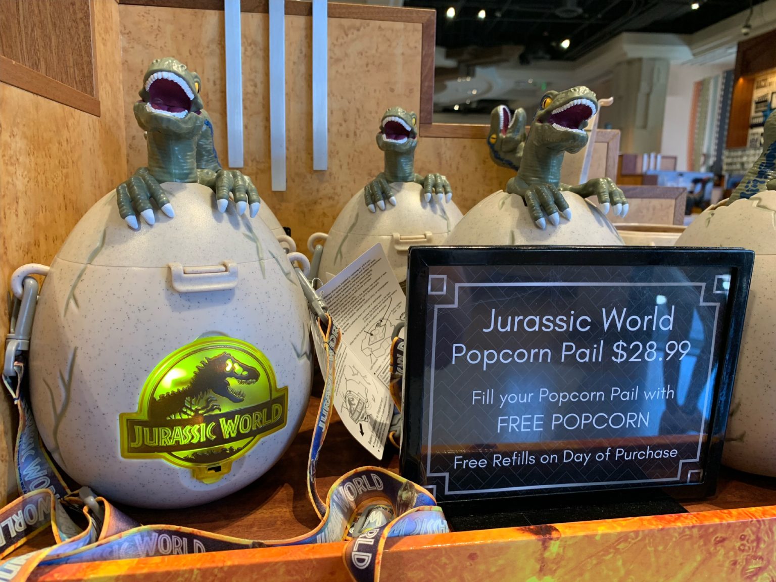 New Jurassic World Raptor Egg Popcorn Bucket now available at Universal ...