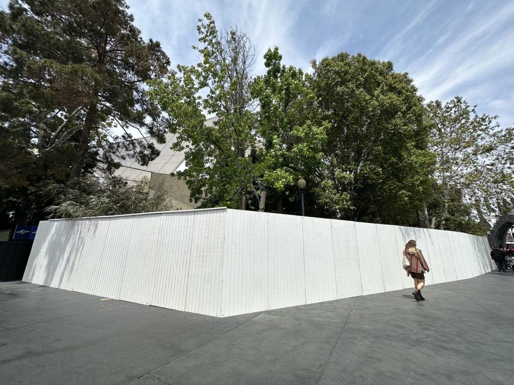 Construction Walls set up around Animal Actors Stage at Universal ...