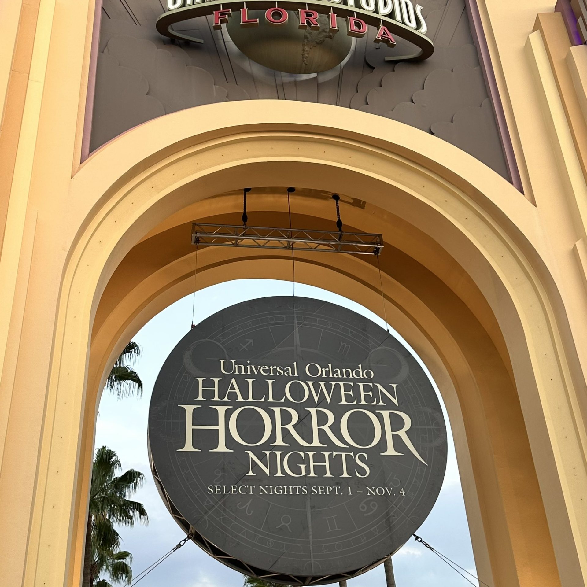 Universal Studios Florida archway decorated for Halloween Horror Nights ...