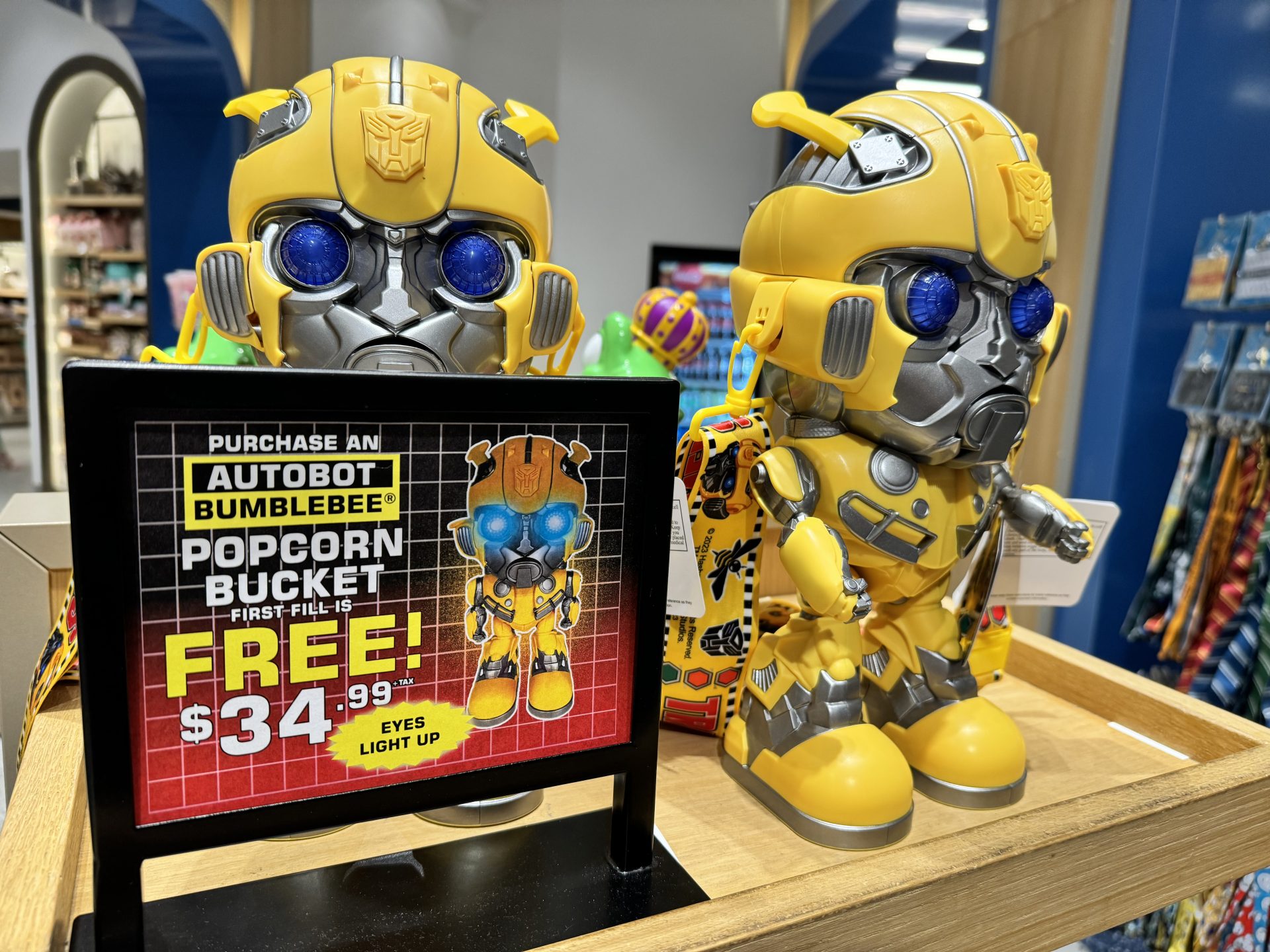 Bumblebee Transformers popcorn bucket now available at Universal ...