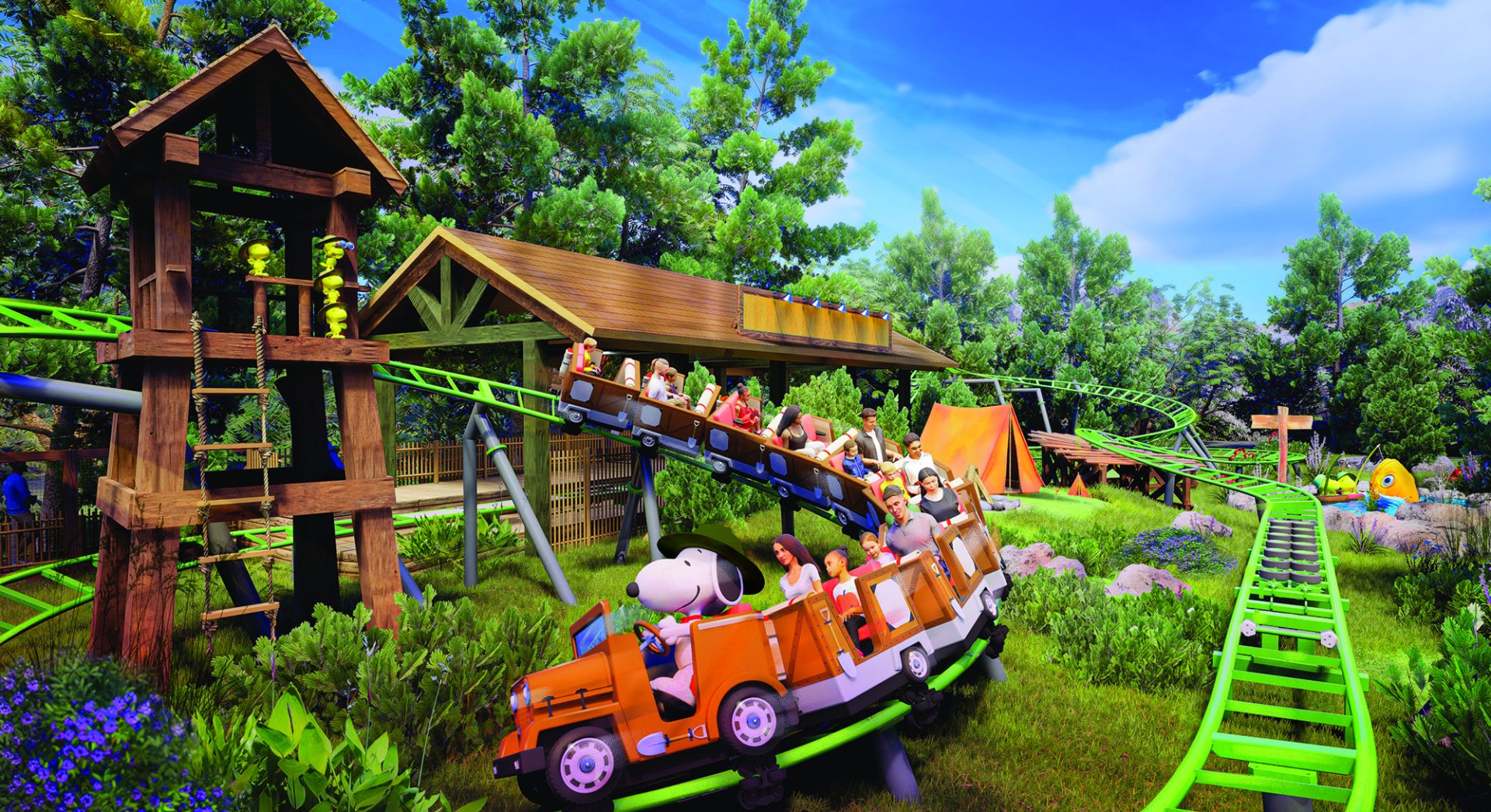 The new Camp Snoopy officially opens on June 27th at Knott’s Berry Farm ...
