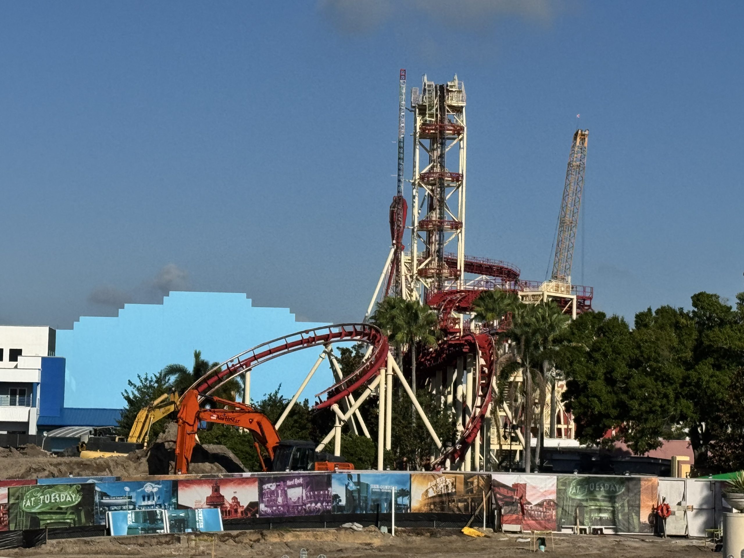 Demolition begins on Hollywood Rip Ride Rockit at Universal Studios ...